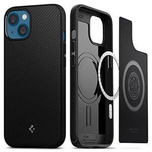 spigen mag armor (magfit) compatible with magsafe designed for iphone 13 mini case (2020) - matte black