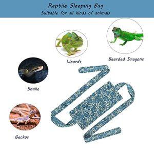 Adjustable Bearded Dragons Sling Carrier for Lizards and Small Reptile Pets (Light Blue)