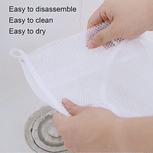 LAPUTA Mesh Laundry Bags- Wall Mounted Large Capacity 30.31" x 19.69" Saves Space Door Hanging Laundry Hamper for Bathroom Bedroom Washroom (Grey, 1)