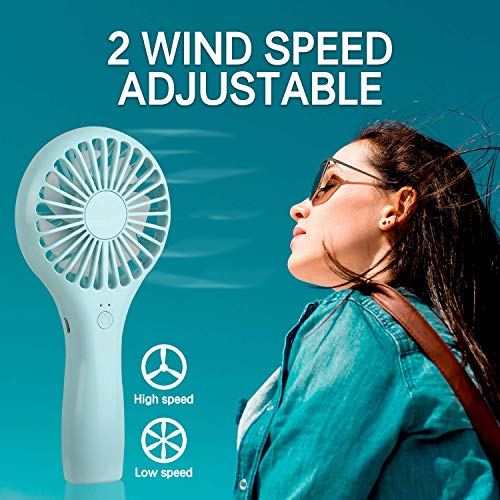 TriPole Handheld Fan Mini Personal Fan Bundle Strong Wind Battery Operated USB Fan Adjustable Speed Personal Small Fan Cute Design for Women Girls Kids Eyelash