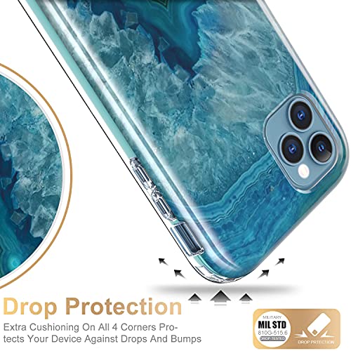 Esdot iPhone 11 Pro Max Case with Built-in Screen Protector,Military Grade Cover with Fashionable Designs for Women Girls,Protective Phone Case for Apple iPhone 11 Pro Max 6.5" Agate Stone