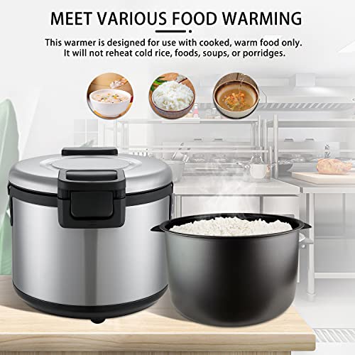 PYY Rice Warmer Commercial(Warm Function only, not a Cooker) Stainless Steel Exterior, Non-Stick Insert Pot-19 L/80CUP 110V