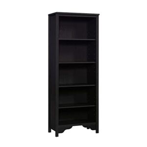 sauder dawson trail 5 shelf bookcase, raven oak finish