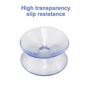 10 Pack Double Sided Suction Cups Compatible with Glass Table Top, Clear Suction Cups Window Hanger Suction Cup Without Hooks Sucker Pads for Home Kitchen Glass Table Top Spacers(Size:35mm)