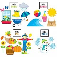 creative teaching press ctp year-round seasonal accents bulletin board set classroom decor (10411)