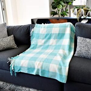 Blankets - Buffalo Plaid Throw Blanket - Decorative Classic Blanket - Comfortable and Ultra-Soft - Lightweight & Indoor Outdoor Blanket - Ideal for Living Room, Couch, Travelling Good for All Seasons