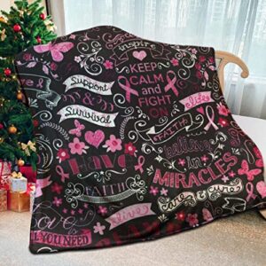 blanket breast cancer awareness hopes throw blanket ultra soft velvet blanket lightweight bed blanket quilt durable home decor fleece blanket sofa luxurious for men women kids blanket 50x60in