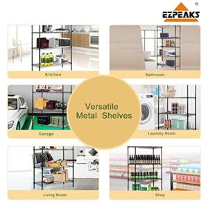 EZPEAKS 5-Shelf Shelving Unit with 5-Shelf Liners, Adjustable, Steel Wire Shelves, 150lbs Loading Capacity Per Shelf, Shelving Units and Storage for Kitchen and Garage (30W x 14D x 60H)