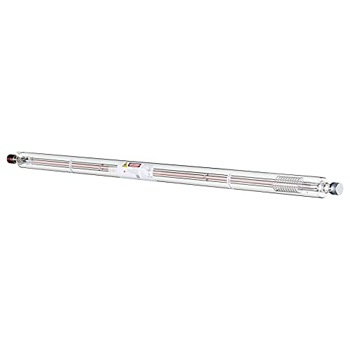 OMTech 80W Laser Tube Replacement for CO2 Laser Engravers and Laser Cutters, CO2 Filled YL Tube for Laser Engraving Cutting Marking Machines, 60mm Dia. 1250mm Borosilicate Glass Tube, 12000hr Life