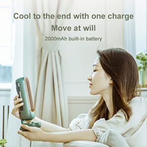 Small Tower Fan with 3 Speeds Desk Fan Vertical Portable Charging USB Fan Double-leaf Standing Fans for Home Bedroom Desktop