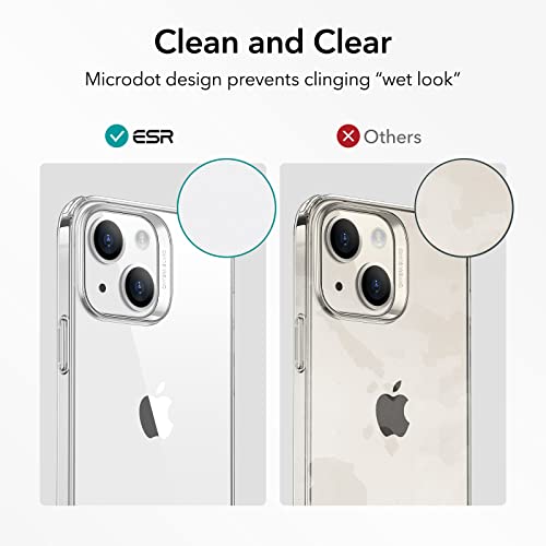 ESR Clear Case Compatible with iPhone 14 Case and iPhone 13 Case, Shockproof Thin Silicone Cover, Yellowing-Resistant Slim Transparent TPU Phone Case, Project Zero Series, Clear