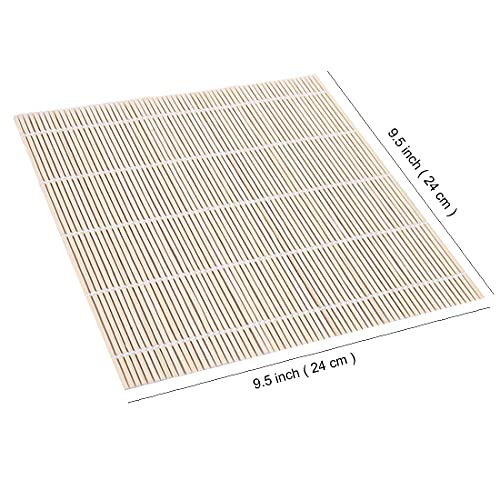 JIALEEY Bamboo Sushi Rolling Mat, 9.5x9.5 Inch, 8 PCS Set