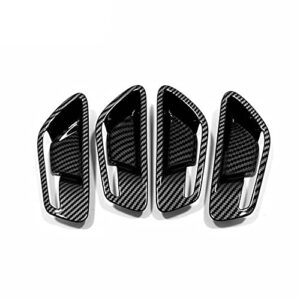 high flying for hyundai tucson 2022 2023 car accessories door handle bowl cover abs carbon fiber grain 4pcs