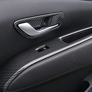 HIGH FLYING for Hyundai Tucson 2022 2023 Car Accessories Door Handle Bowl Cover ABS Carbon Fiber Grain 4pcs