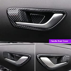 HIGH FLYING for Hyundai Tucson 2022 2023 Car Accessories Door Handle Bowl Cover ABS Carbon Fiber Grain 4pcs