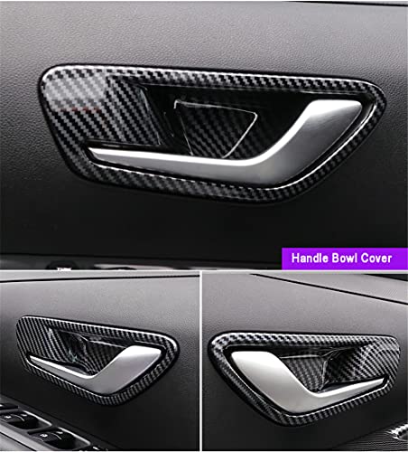 HIGH FLYING for Hyundai Tucson 2022 2023 Car Accessories Door Handle Bowl Cover ABS Carbon Fiber Grain 4pcs