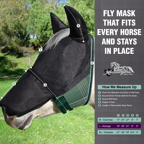 Kensington UViator CatchMask w/Ears & Removable Nose & Forelock Opening, Large, Imperial Jade