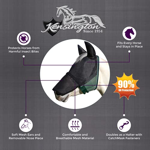 Kensington UViator CatchMask w/Ears & Removable Nose & Forelock Opening, Large, Imperial Jade