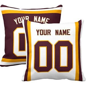 throw pillow 2 packs custom any name and number for men youth boy gift