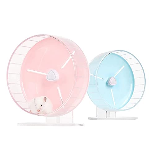 TDDGG 21CM Hamster Running Wheel Silent Rotatory Jogging Toy Roller Exercise Sports Disc Hedgehog Cage Small Treadmill Pet Supplies (Color : White)