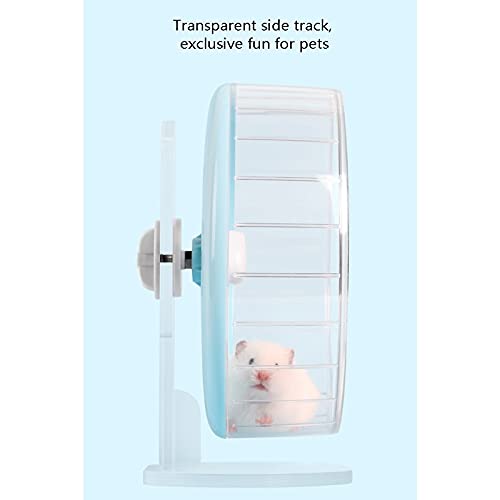 TDDGG 21CM Hamster Running Wheel Silent Rotatory Jogging Toy Roller Exercise Sports Disc Hedgehog Cage Small Treadmill Pet Supplies (Color : White)