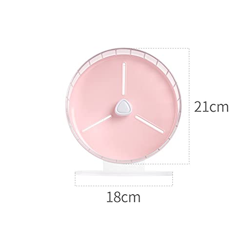 TDDGG 21CM Hamster Running Wheel Silent Rotatory Jogging Toy Roller Exercise Sports Disc Hedgehog Cage Small Treadmill Pet Supplies (Color : White)