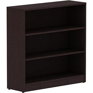 lorell essentials espresso laminate bookcase