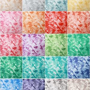 COTTONVILL Juliet Marble 20COUNT Cotton Print Quilting Fabric (Precuts, Quarter 20pcs)