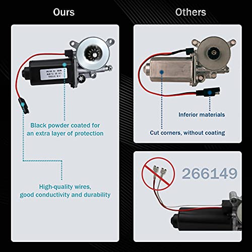 rv Power Awning Universal Replacement Motor 373566, Compatible with solera Power Awnings, with Single 2-Way Connector, 12-Volt DC 75-RPM, Strong and Durable