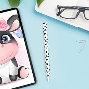 NIUTRENDZ Cow Print Case for Apple Pencil 2nd Generation Cover Protective Silicone Sleeve Skin Accessories Compatible with Apple Pencil 2nd Gen (Black)