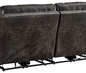 Signature Design by Ashley Grearview 2 Seat Power Reclining Sofa with Adjustable Headrest, Dark Gray