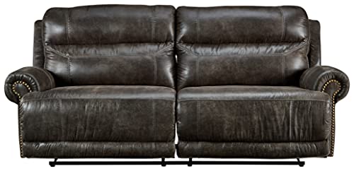 Signature Design by Ashley Grearview 2 Seat Power Reclining Sofa with Adjustable Headrest, Dark Gray