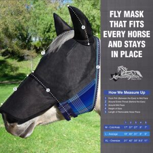 Kensington UViator CatchMask w/Ears & Removable Nose & Forelock Opening, Large, Kentucky Blue