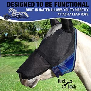 Kensington UViator CatchMask w/Ears & Removable Nose & Forelock Opening, Large, Kentucky Blue