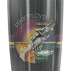 Logovision Pink Floyd Welcome To The Machine Stainless Steel Tumbler 20 oz Coffee Travel Mug/Cup, Vacuum Insulated & Double Wall with Leakproof Sliding Lid | Great for Hot Drinks and Cold Beverages