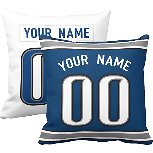 Detroit Throw Pillow Custom Any Name and Number for Men Youth Boy Gift