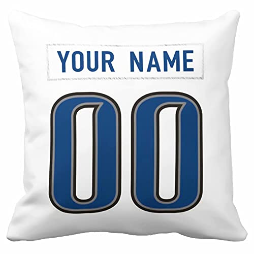 Detroit Throw Pillow Custom Any Name and Number for Men Youth Boy Gift