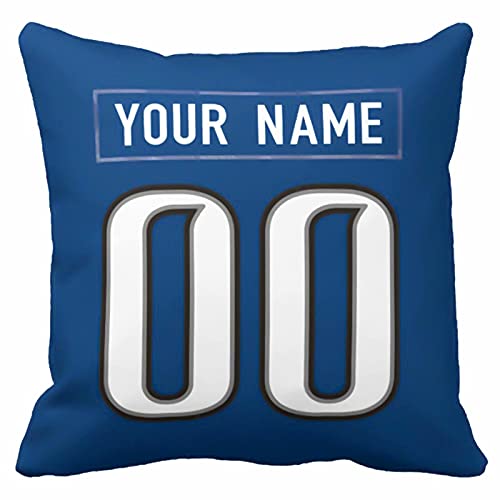 Detroit Throw Pillow Custom Any Name and Number for Men Youth Boy Gift