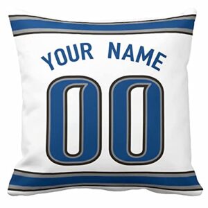 Detroit Throw Pillow Custom Any Name and Number for Men Youth Boy Gift