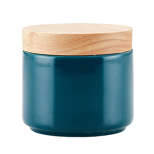 Rachael Ray Ceramics Stacking Spice/Seasoning Box Set with Lid, 2 Piece, Teal