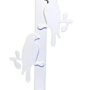 Bird Over The Door Hook - Coat Multi Purpose Organizer Hanger for Doors Door Mount Towel Hanger Towel Hooks for Bathroom Kitchen Beach Towels Bathrobe Swimsuit Door Mount Pool Towel Rack White