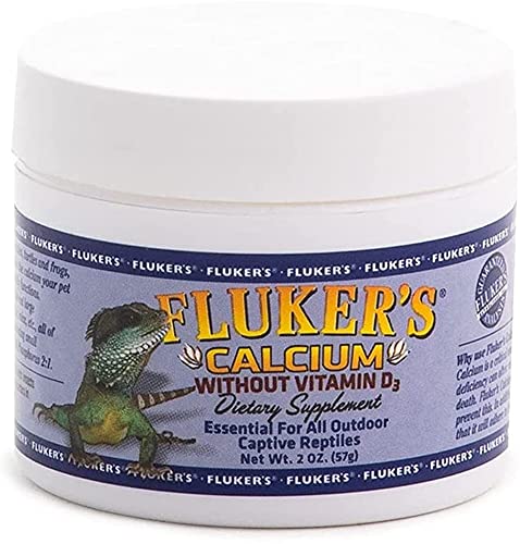 DBDPet Fluker's Reptile Calcium Supplement Without Vitamin D3 2oz - Includes Attached Pro-Tip Guide