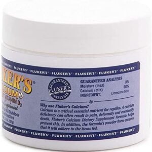 DBDPet Fluker's Reptile Calcium Supplement Without Vitamin D3 2oz - Includes Attached Pro-Tip Guide