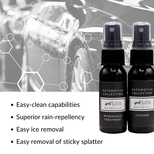 spotLESS MATERIALS Windshield Treatment Kit - Advanced Hydrophobic Coating and Cleaner for Automotive Glass