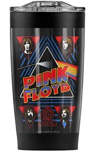 logovision pink floyd dark side stainless steel tumbler 20 oz coffee travel mug/cup, vacuum insulated & double wall with leakproof sliding lid | great for hot drinks and cold beverages