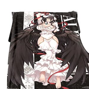 mxdfafa household soft cartoon anime overlord albedo printed plush flannel fleece throw blanket 80 x 60 inch