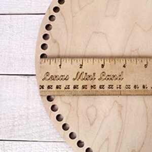 Wooden basket base 12 inch round bottom for crochet wicker craft supplies 30 cm