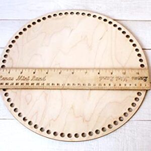 Wooden basket base 12 inch round bottom for crochet wicker craft supplies 30 cm