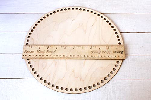 Wooden basket base 12 inch round bottom for crochet wicker craft supplies 30 cm