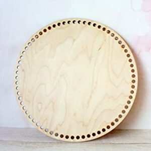 Wooden basket base 12 inch round bottom for crochet wicker craft supplies 30 cm